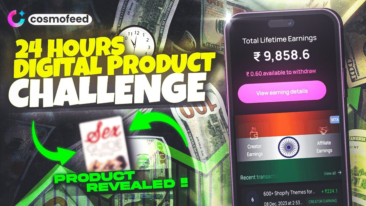 24 Hours Digital Product Challenge (Huge Profits & Live Sales) - YouTube