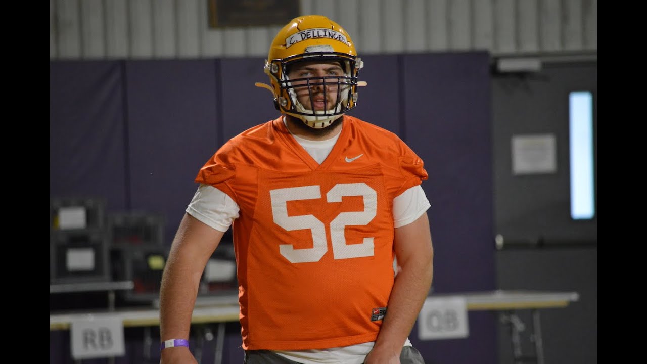 2023 OL Cole Dellinger at LSU Camp - YouTube