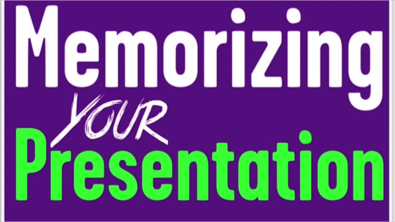 How To Memorize Presentations Really Fast - Public Speaking Tip - YouTube