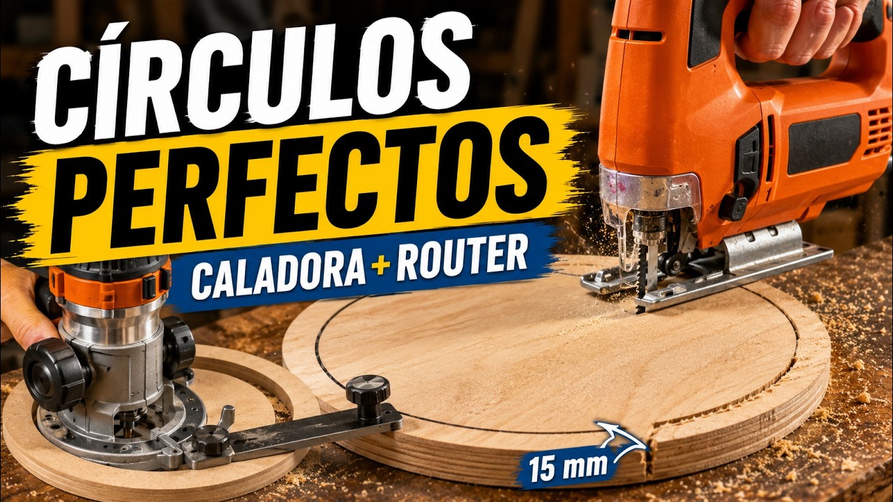 💿 Como cortar un circulo perfecto en madera o MDF DE 15mm de espesor # ...