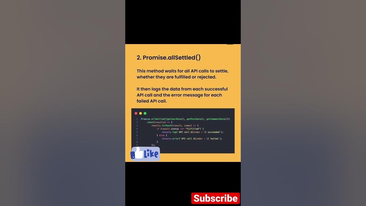 Promise Method In Javascript Javascriptinterview Shorts Short Youtube
