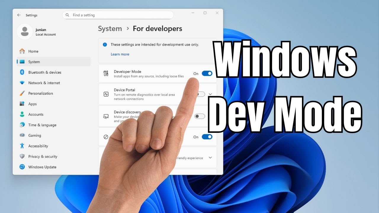 Activate Windows Developer Mode