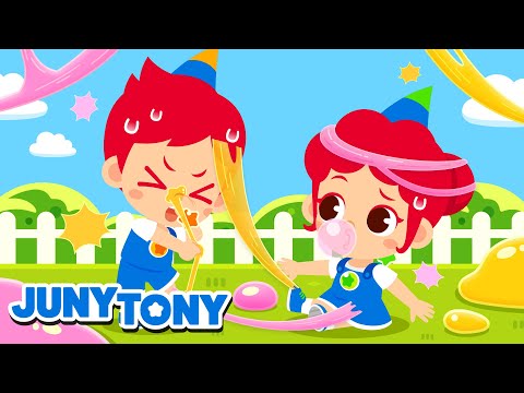 Icky Sticky Bubble Gum Song 🍭 | +More | Sing Along | Nursery Rhymes and Kids Songs | JunyTony