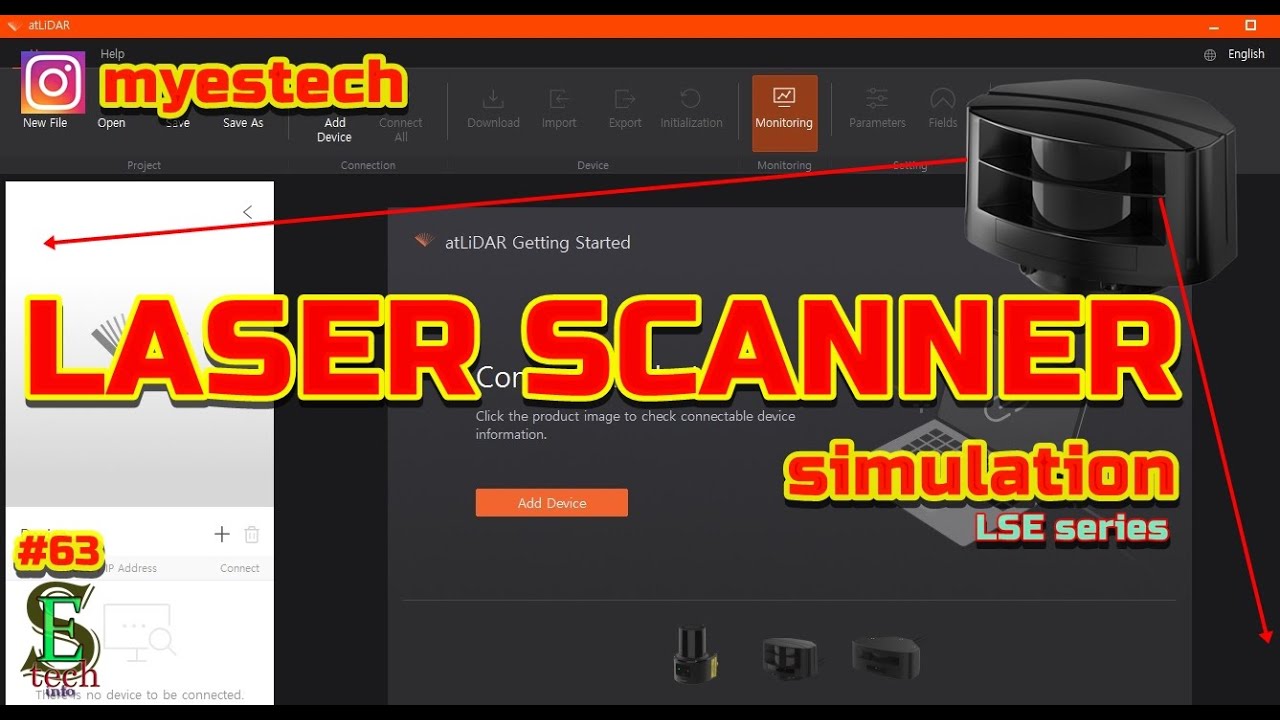 Laser scanner simulation with #LSEseries + ATlidar #autonics ...