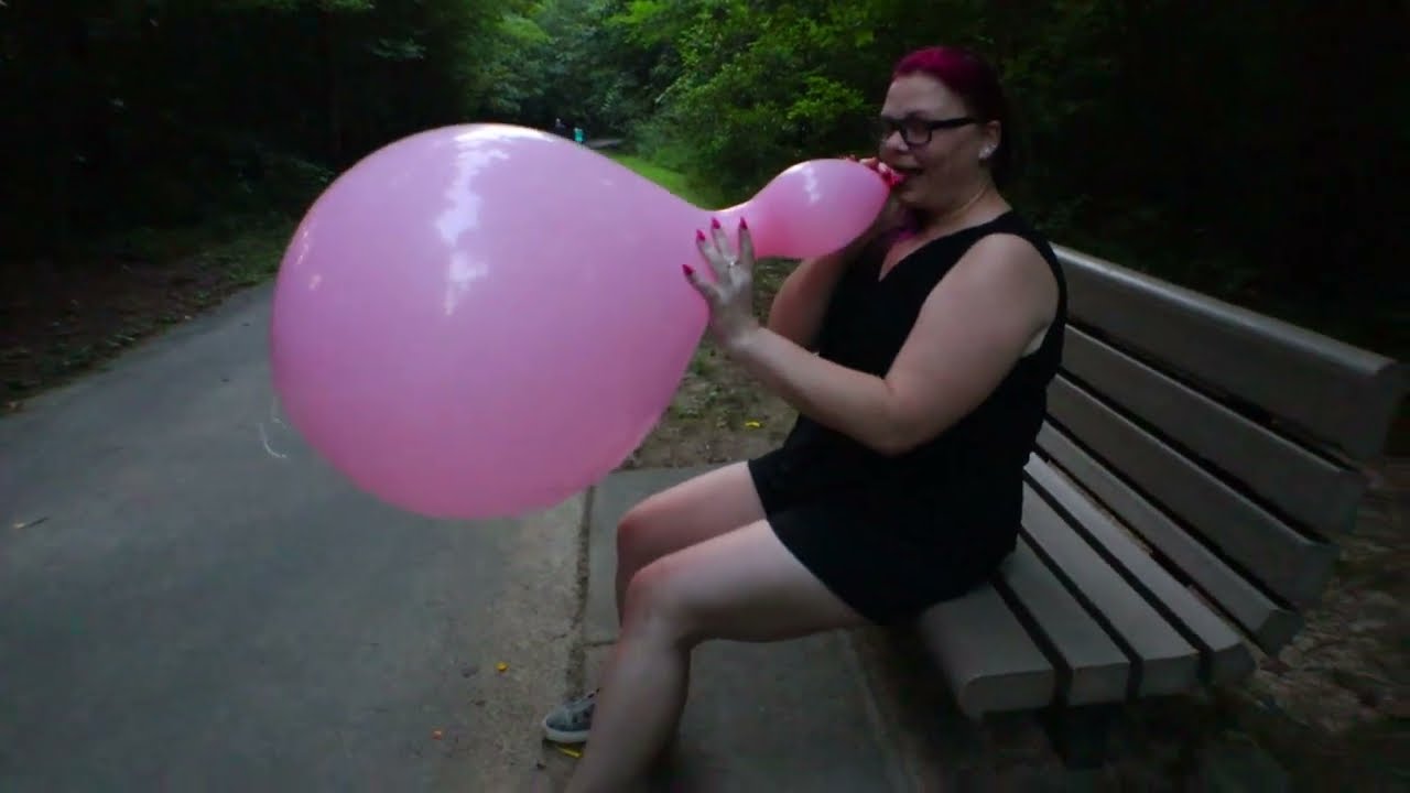 Pink Punch Ball Balloon Blow To Pop - YouTube