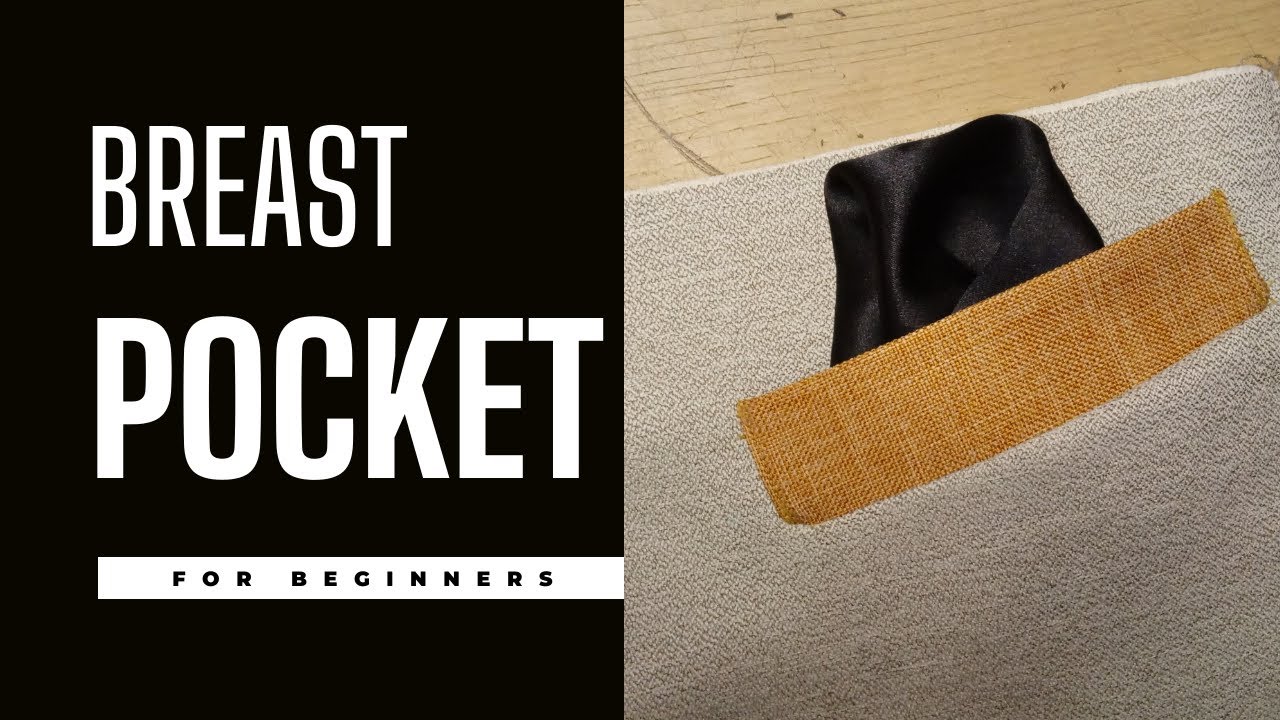 How to sew a easy breast pocket | For beginners #sewing tutorials # ...