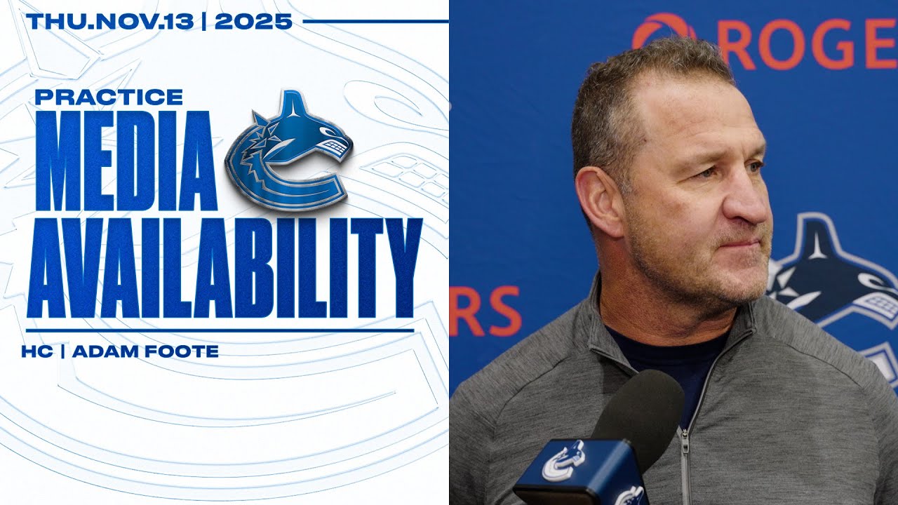 Head Coach Adam Foote Practice Media Availability (Nov 13, 2025) - YouTube