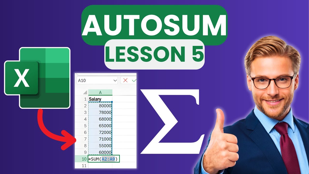 How To Use AutoSum In Excel in Few Seconds! (Beginner Tutorial) - YouTube