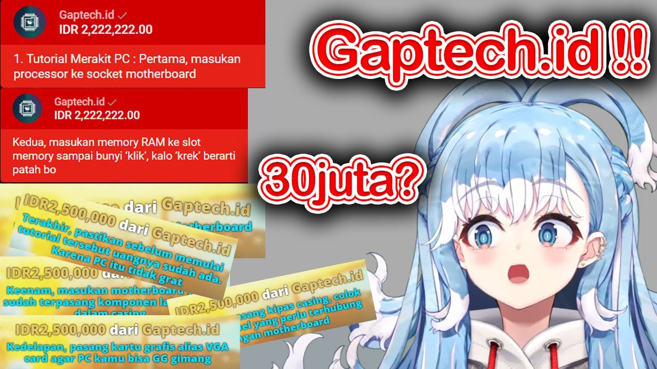 Kobo dapet donasi 30juta+ dari Gaptech.id [ Kobo Kanaeru ] - YouTube