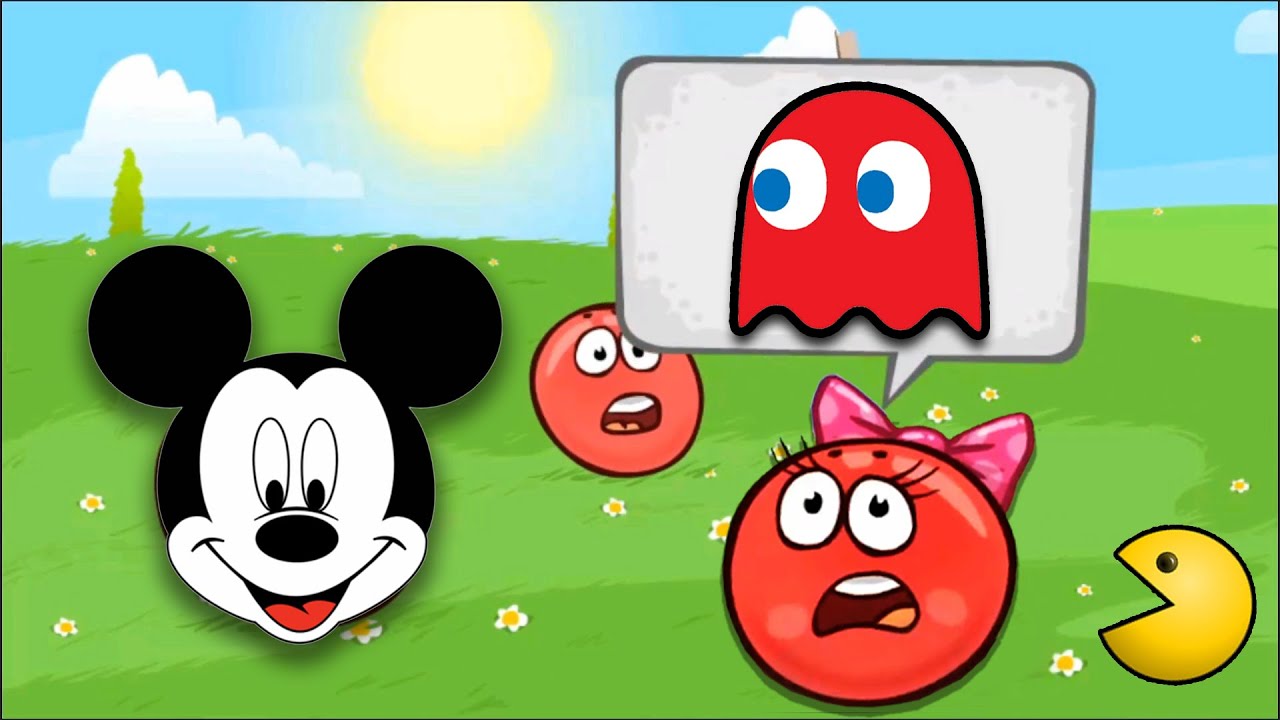 RED BALL4 PACMAN vs MICKEY MOUSE - YouTube