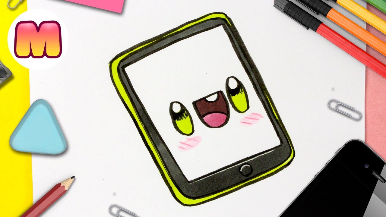 COMO DIBUJAR UNA TABLET KAWAII - dibujos kawaii faciles - Aprender a ...