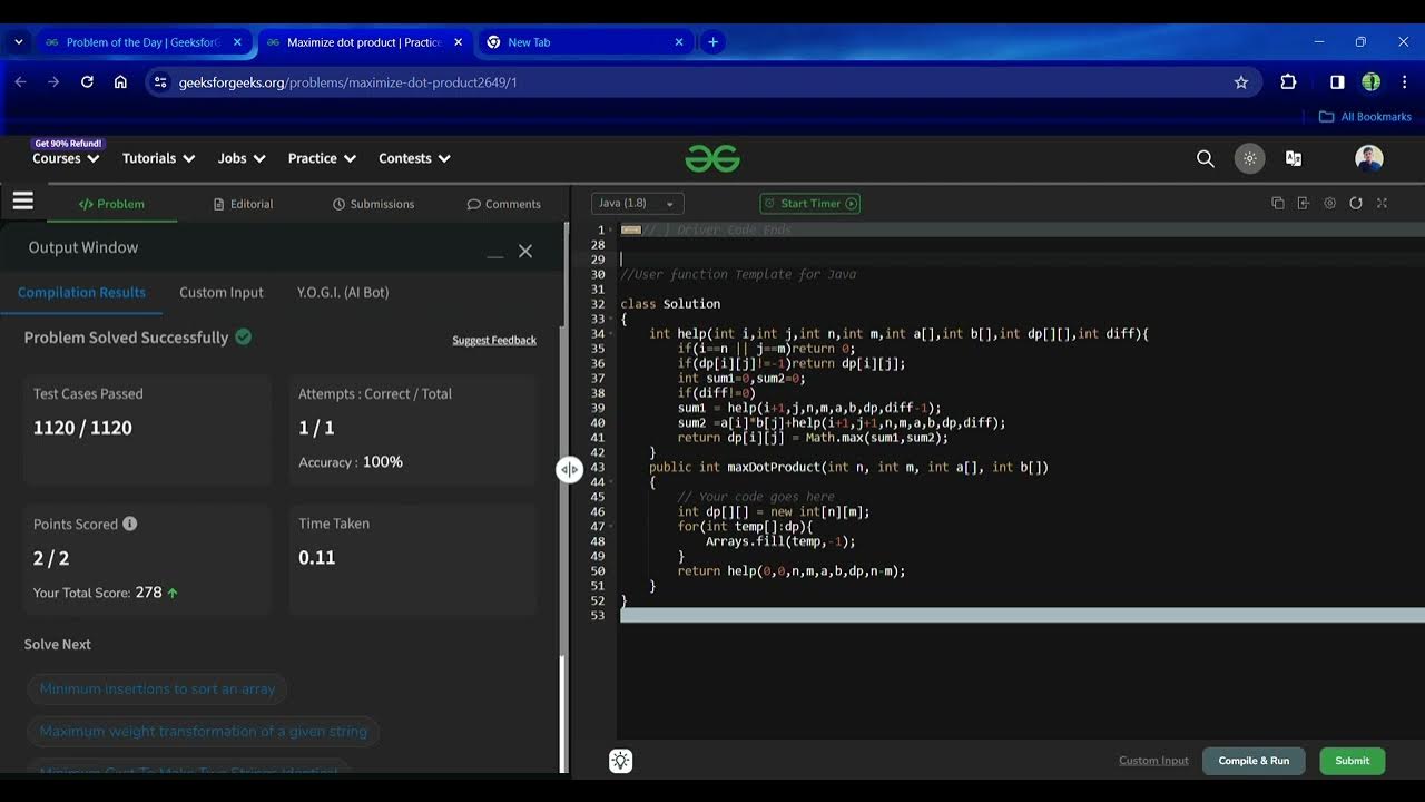 Today GFG POTD Solution - C++ , JAVA 07/04/2024 - YouTube