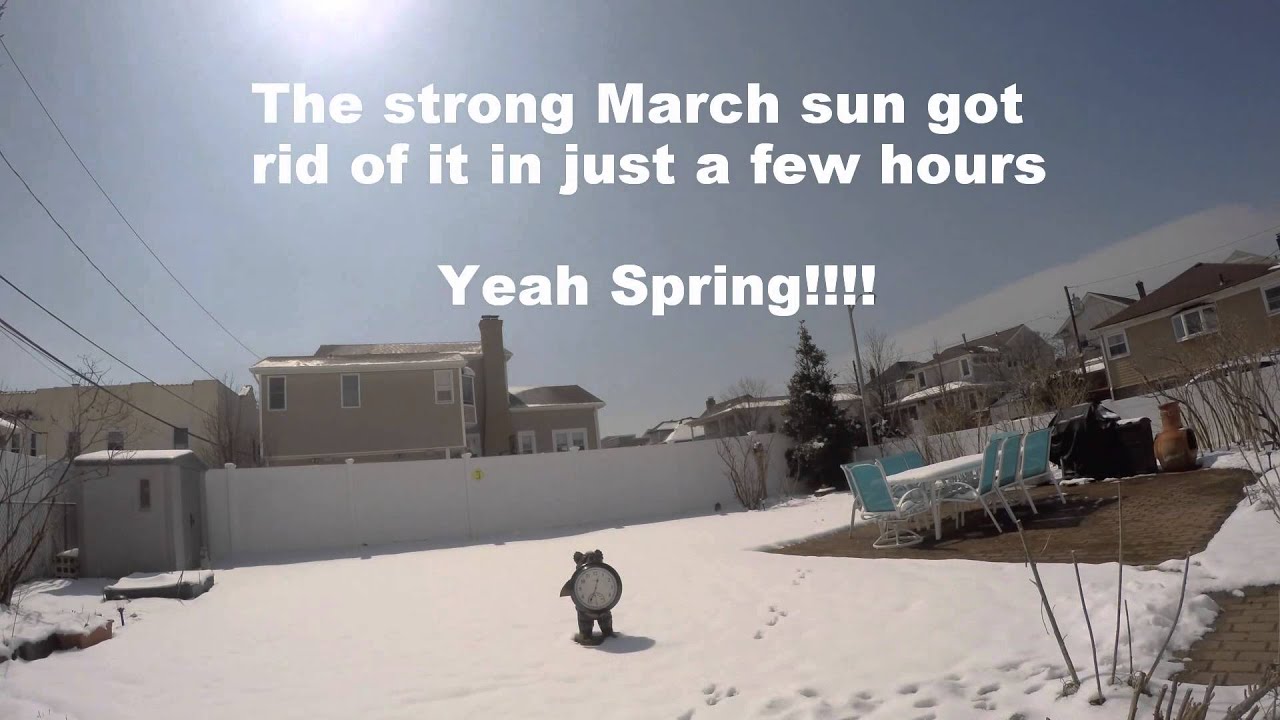Snow MELT Time Lapse Long Beach, NY 3/21/15 - YouTube