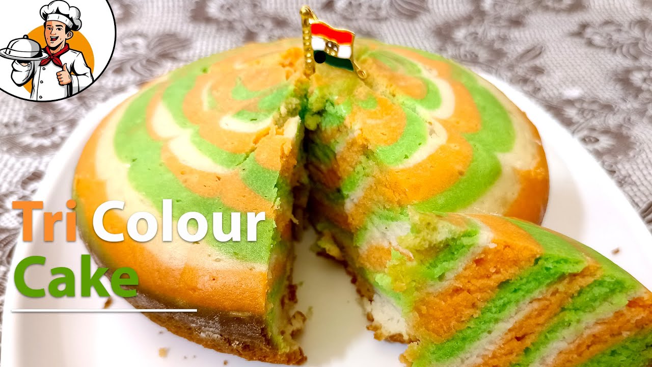 Independence day special Tri Color Cake without oven,without Egg ...