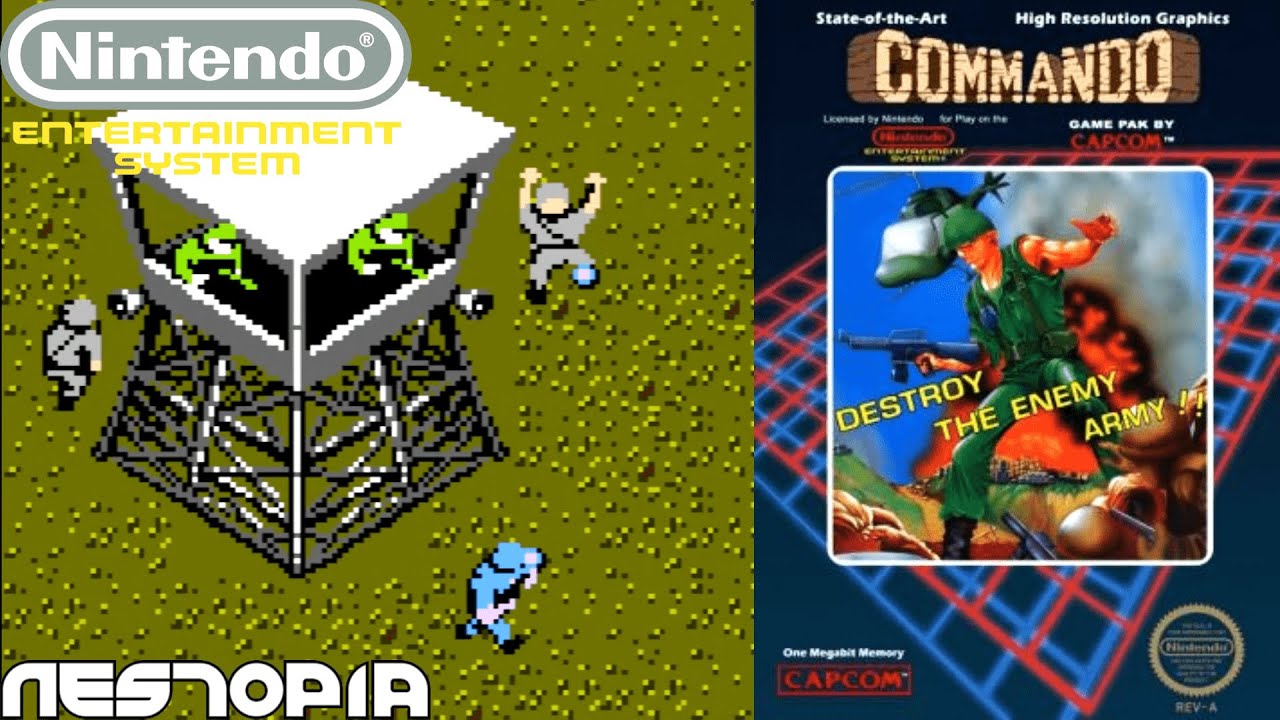 Commando (1986) Nintendo Entertainment System (NES) Gameplay in HD ...