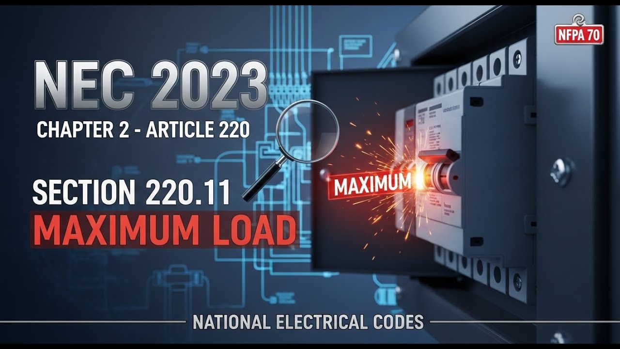 Section 220.11 Maximum Load - NEC 2023 - Chapter 2 - Article 220 - YouTube