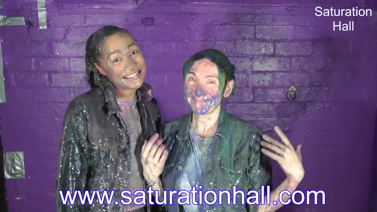 Friday and Cindy get gunged in jeans and jackets - YouTube