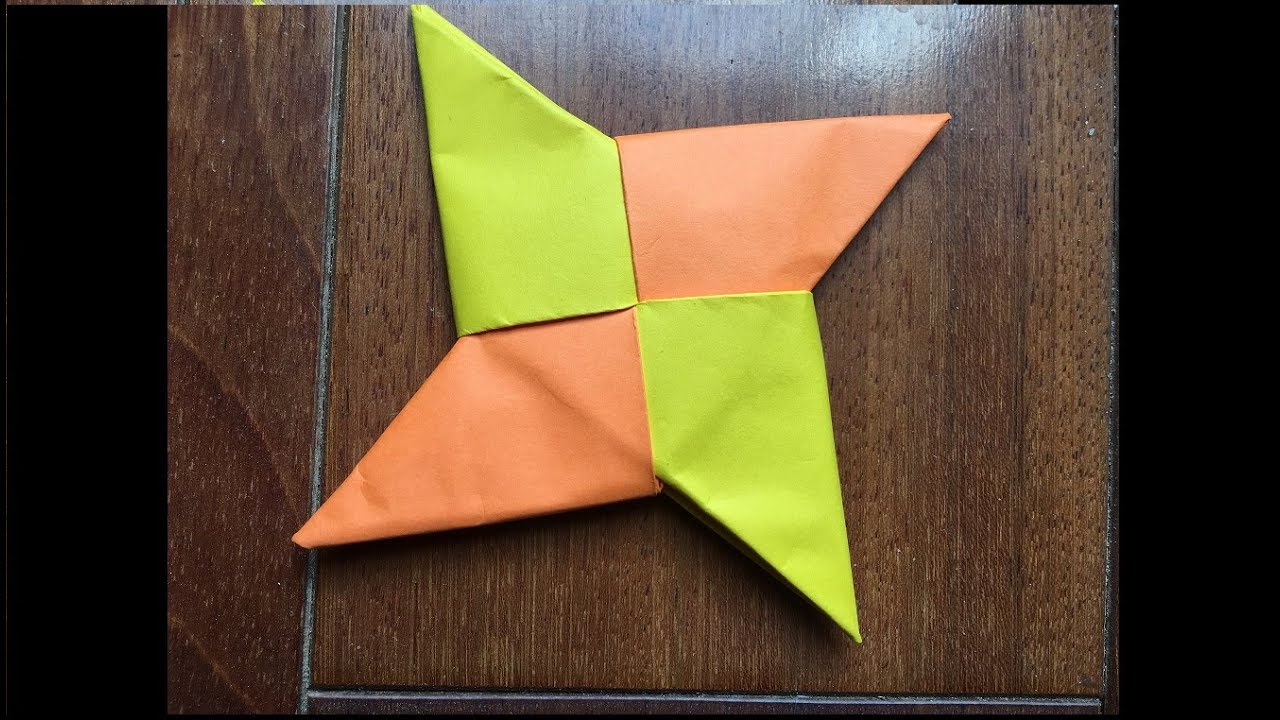 How to make an origami paper Ninja Star Step by step instruction - YouTube