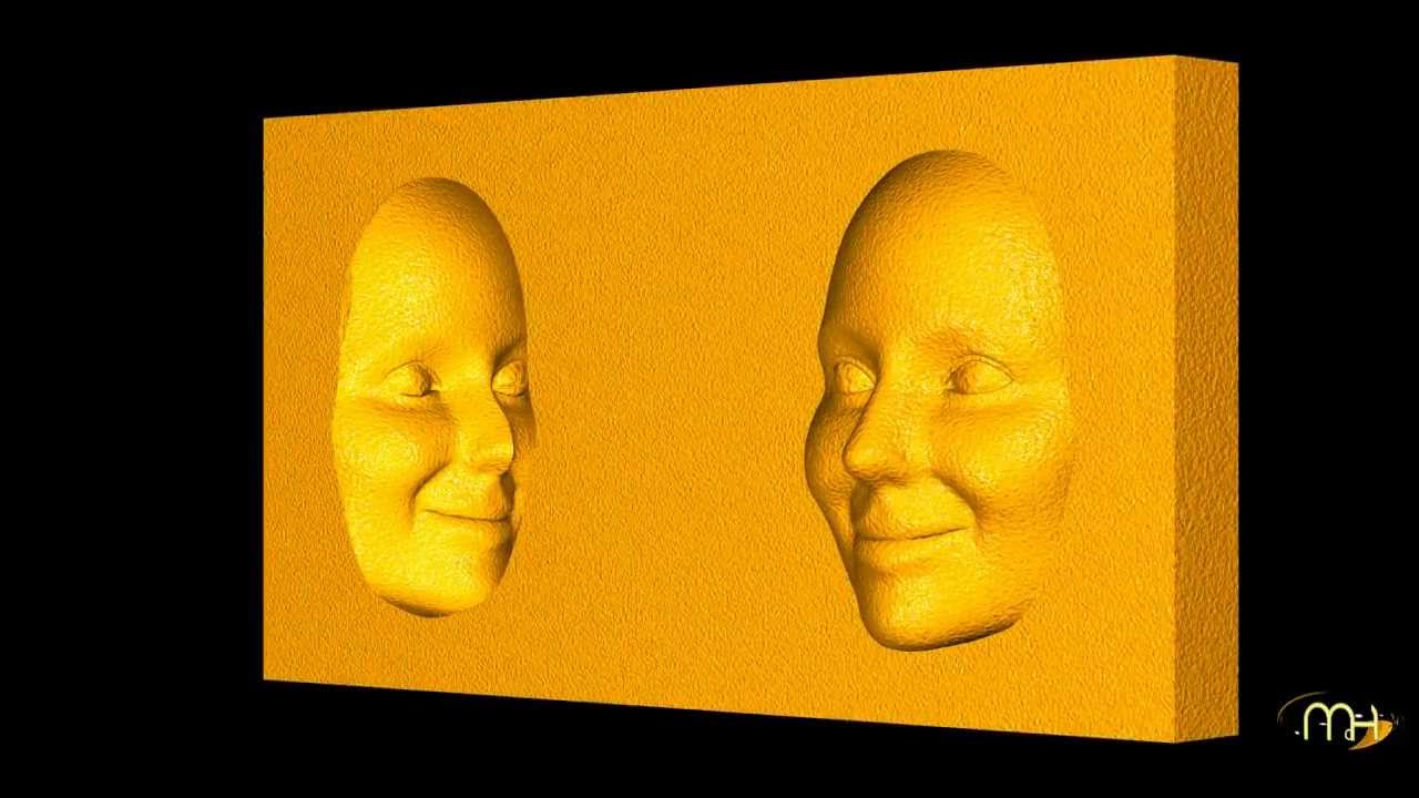 Mind blowing impossible trick with faces of stone. Visual/optical ...