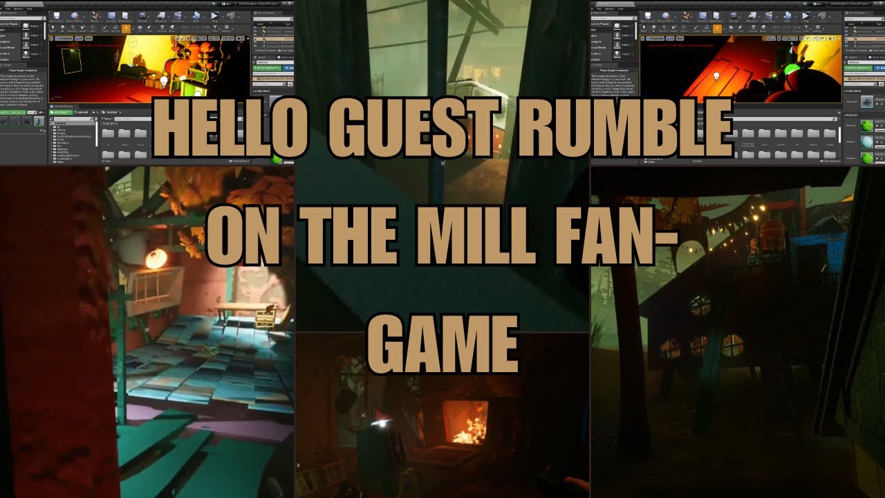 Hello Guest Rumble On the Mill Fan game - YouTube