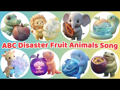 ABC Animals Eat Fruits & Transform! 🌪️🍎 Natural Disasters Song for Kids | A–Z Learning