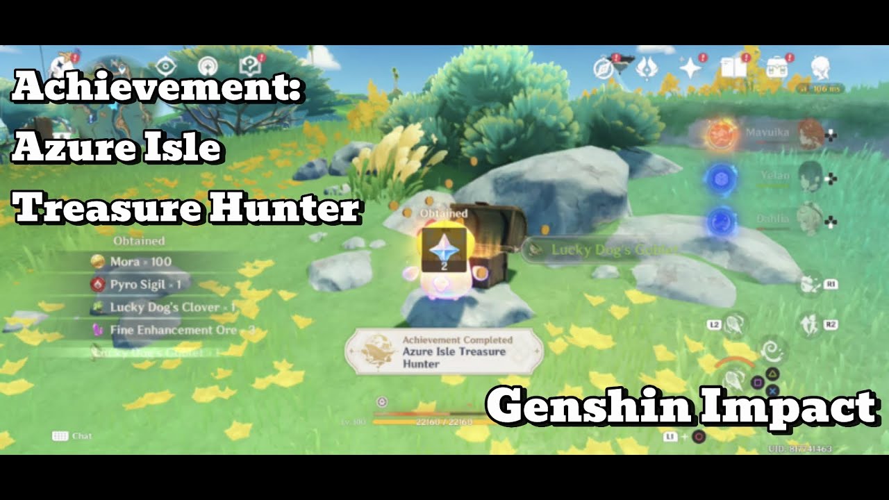 [Genshin Impact Achievement] Azure Isle Treasure Hunter: Open 60 Chests ...