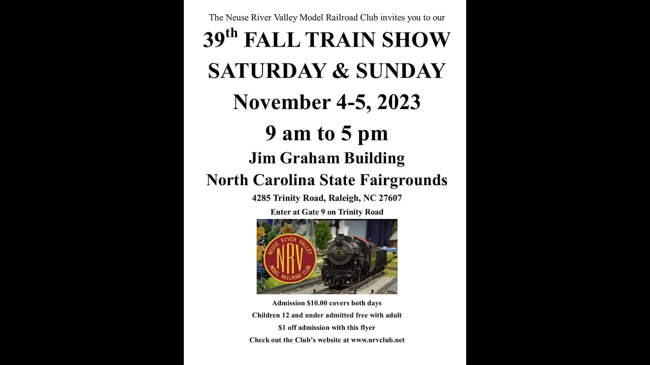 39th Fall festival train show percented by the Neuse River Model ...