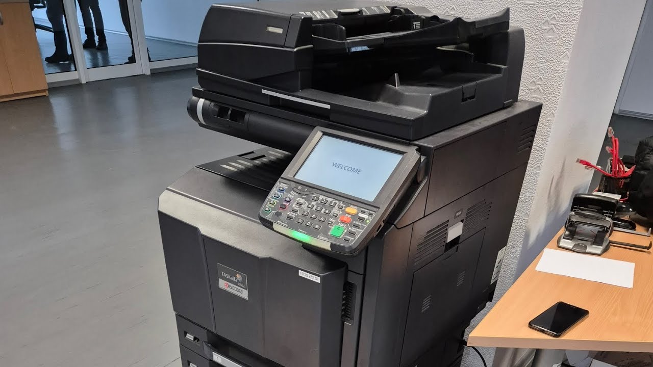 Kyocera TaskAlfa 4550ci - Change fuser unit - YouTube