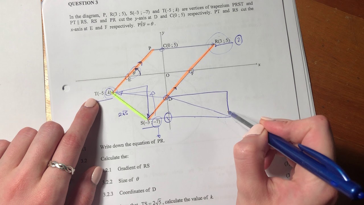 Maths Core - Paper 2 Nov 2019 (Q3 - analytical geometry) - YouTube