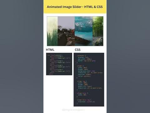 Animated Image Slider using HTML and CSS #htmlcss #coding - YouTube