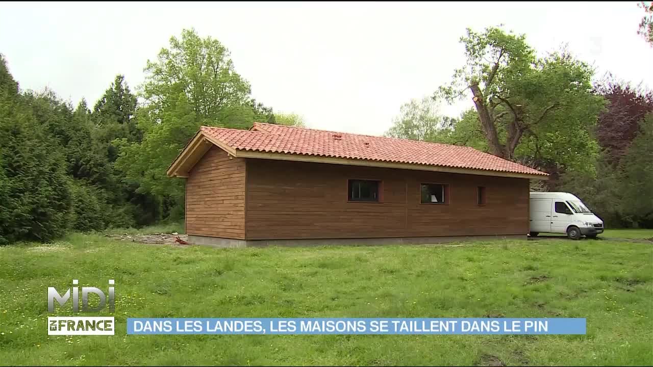 Dans les Landes, les maisons se taillent de la pin - YouTube