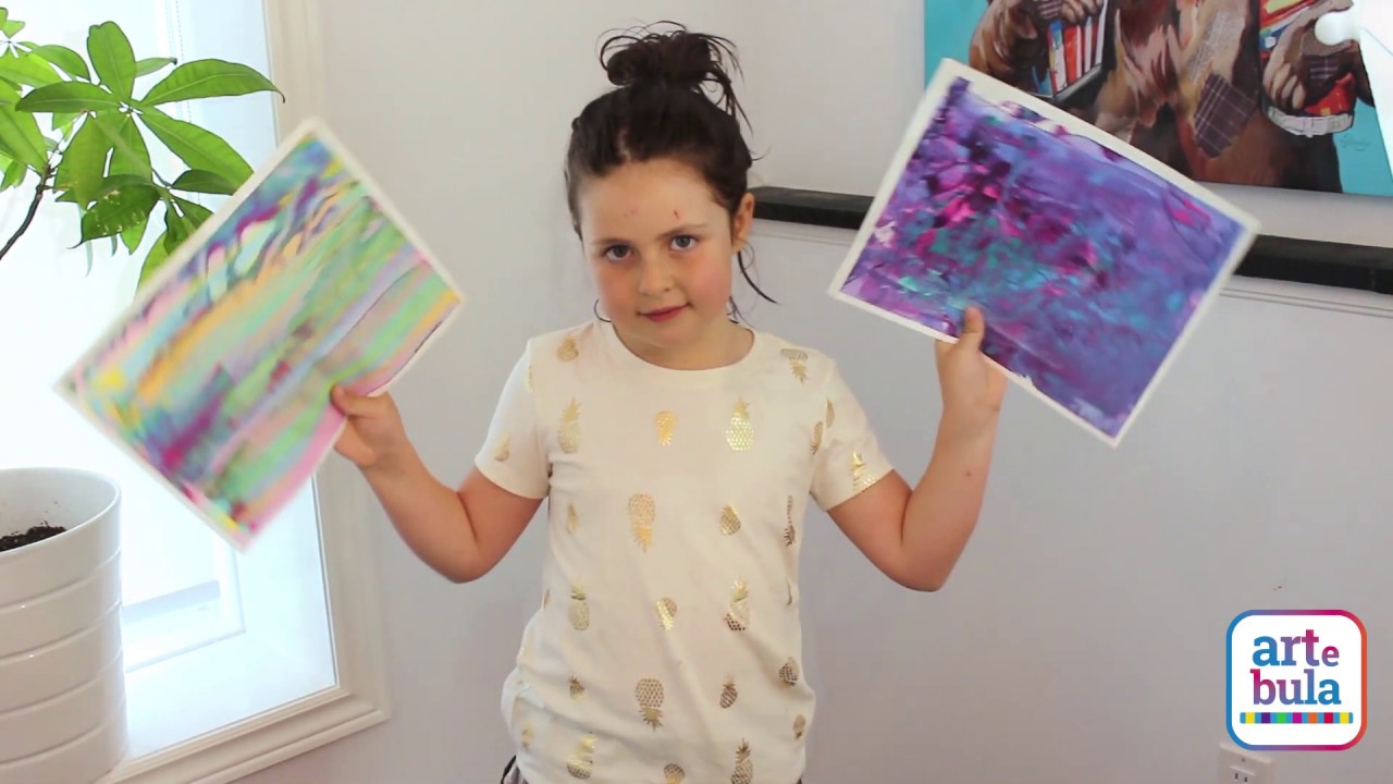 How to make Squeegee art using paint - YouTube