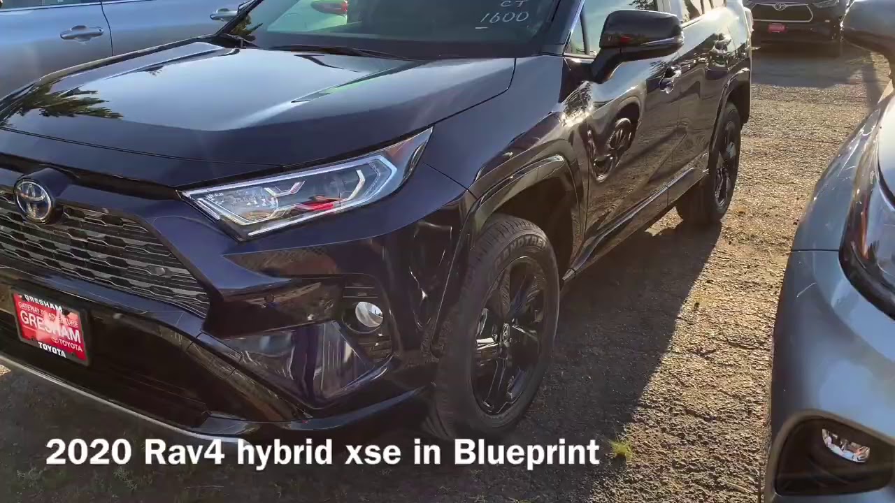2021 Toyota Rav4 hybrid xse in Blueprint #1 mpg xle too - YouTube