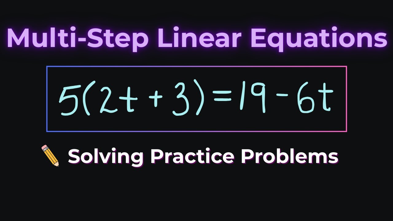 Solving Multi-Step Equations with Variables on Both Sides | Algebra ...