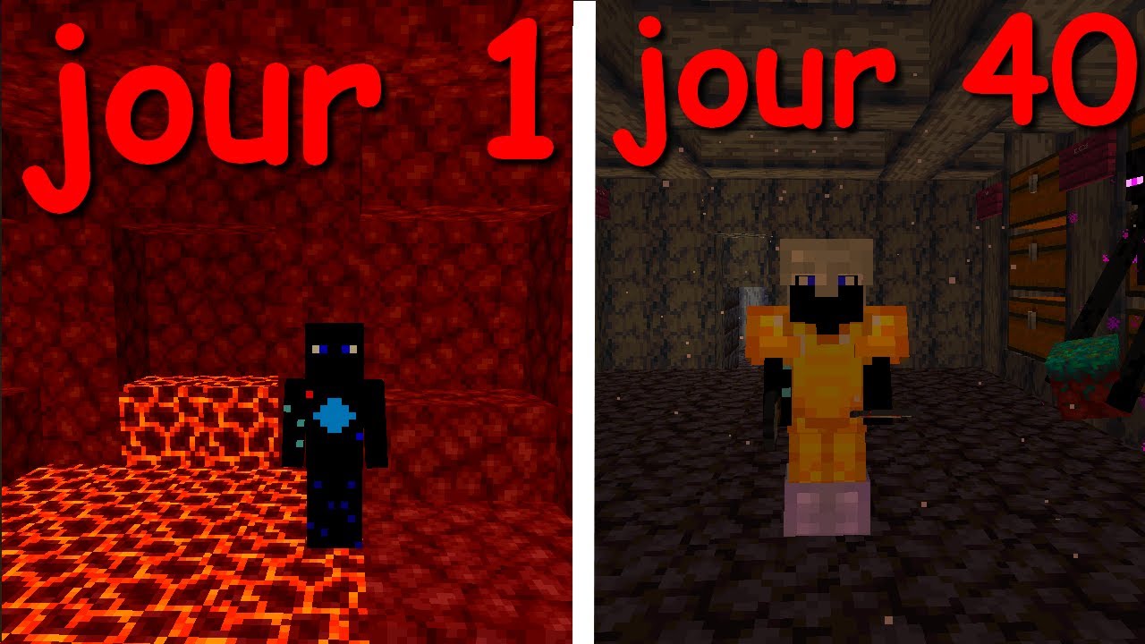 Je Survie 100 Jours Dans Le Nether Sur Minecraft Ep4 Youtube