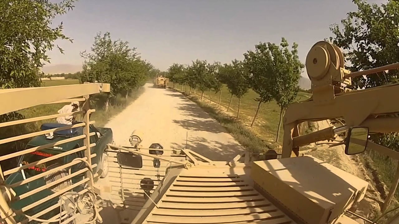 US Army Sappers conduct route clearance with MRAP in Kakarak ...