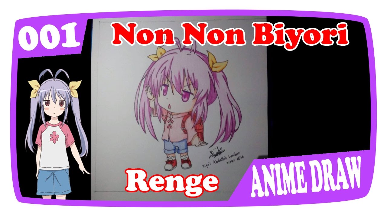 Speed Draw : Renge Miyauchi (Non Non Biyori) - YouTube