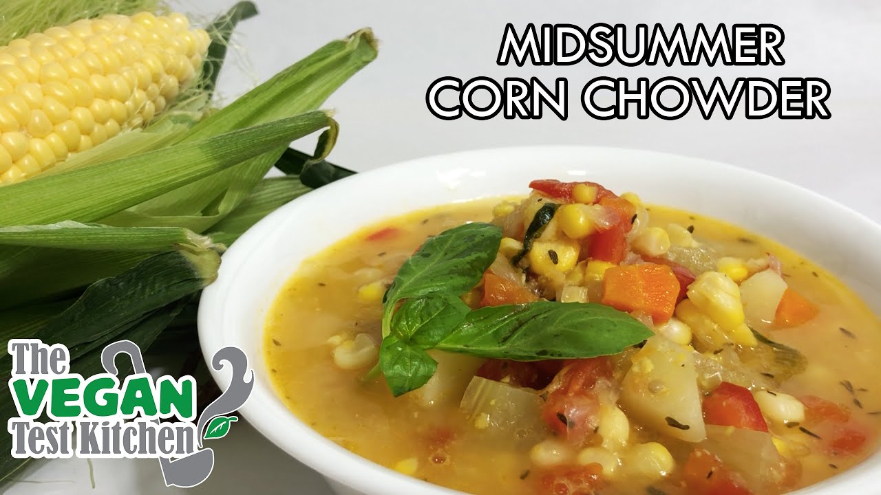 Midsummer Corn Chowder w/ Basil, Tomato & Fennel | Fresh Corn Stock ...