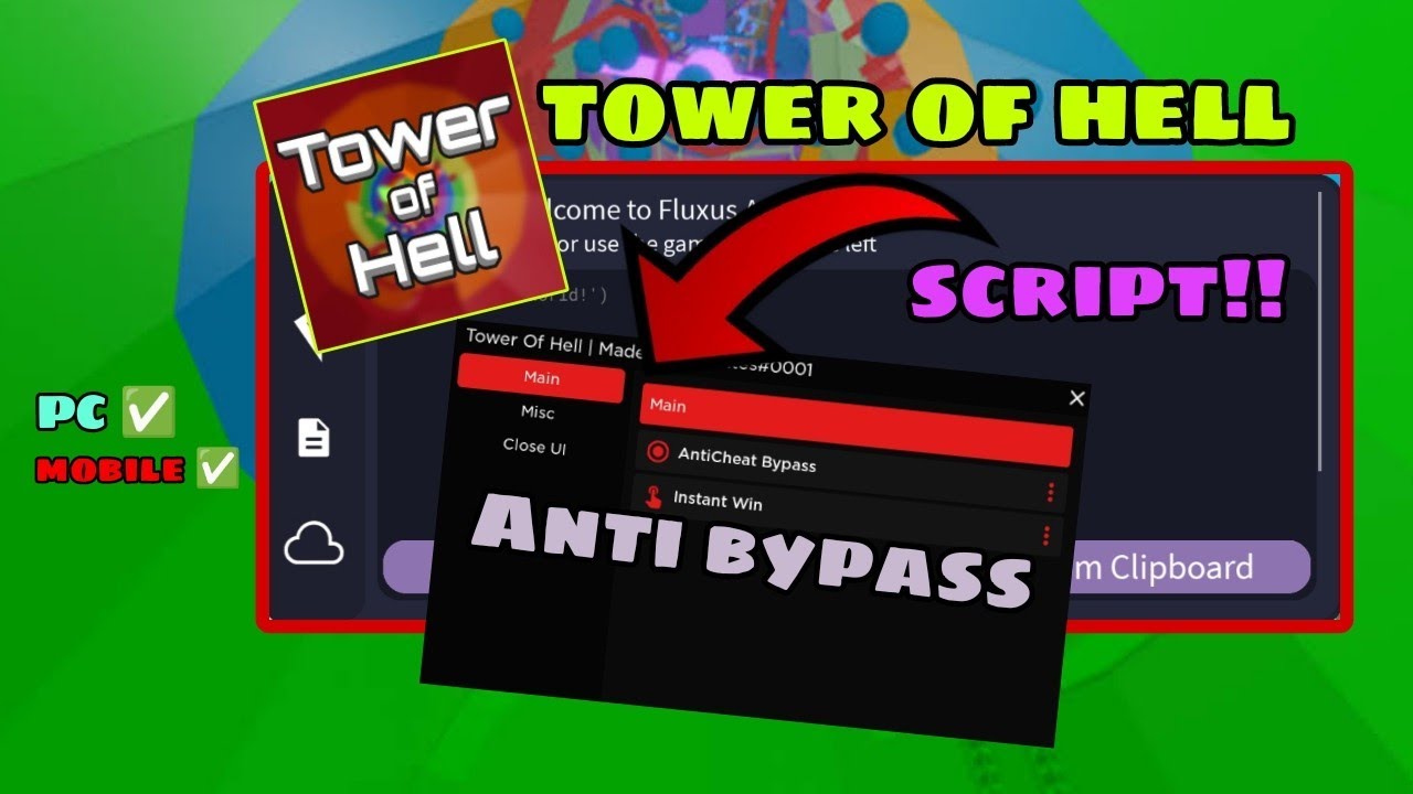 Tower of Hell | Script Anti Cheat Bypass, Instant Win, Get All Gears ...