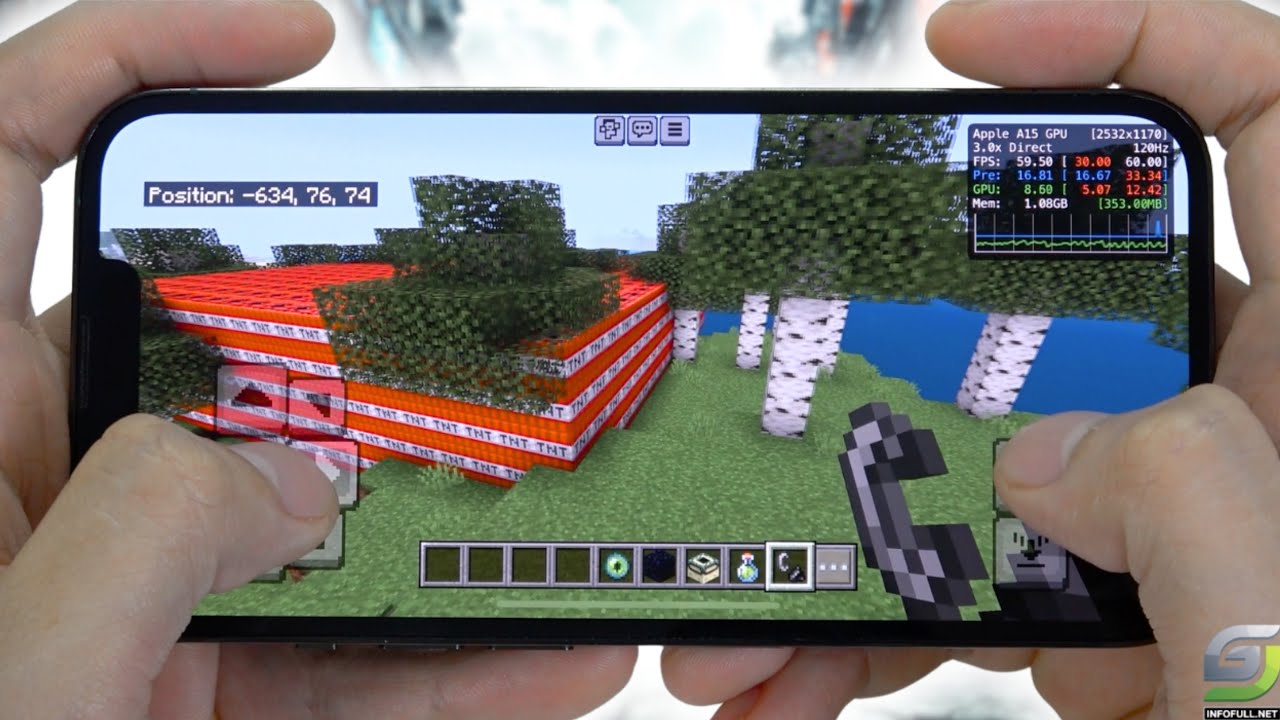iPhone 13 Pro test game Minecraft 2025 | Apple A15 - YouTube