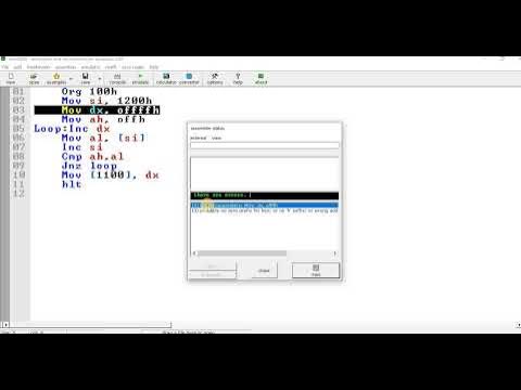 LENGTH OF A STRING USING EMU8086 - YouTube