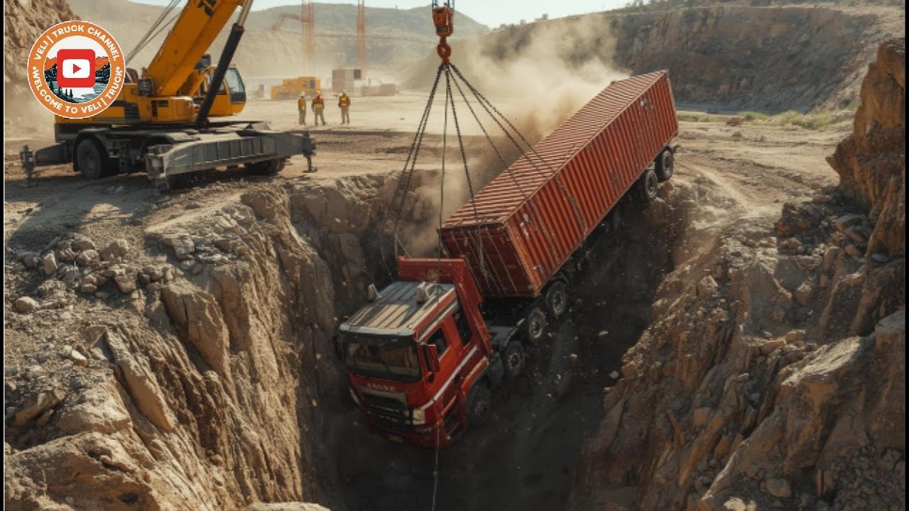 Monster Driving Skills | Heart-Stopping Moments When Heavy Machines ...