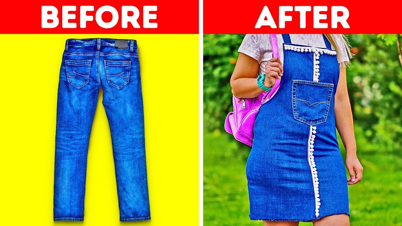 21 COOL JEANS HACKS - YouTube