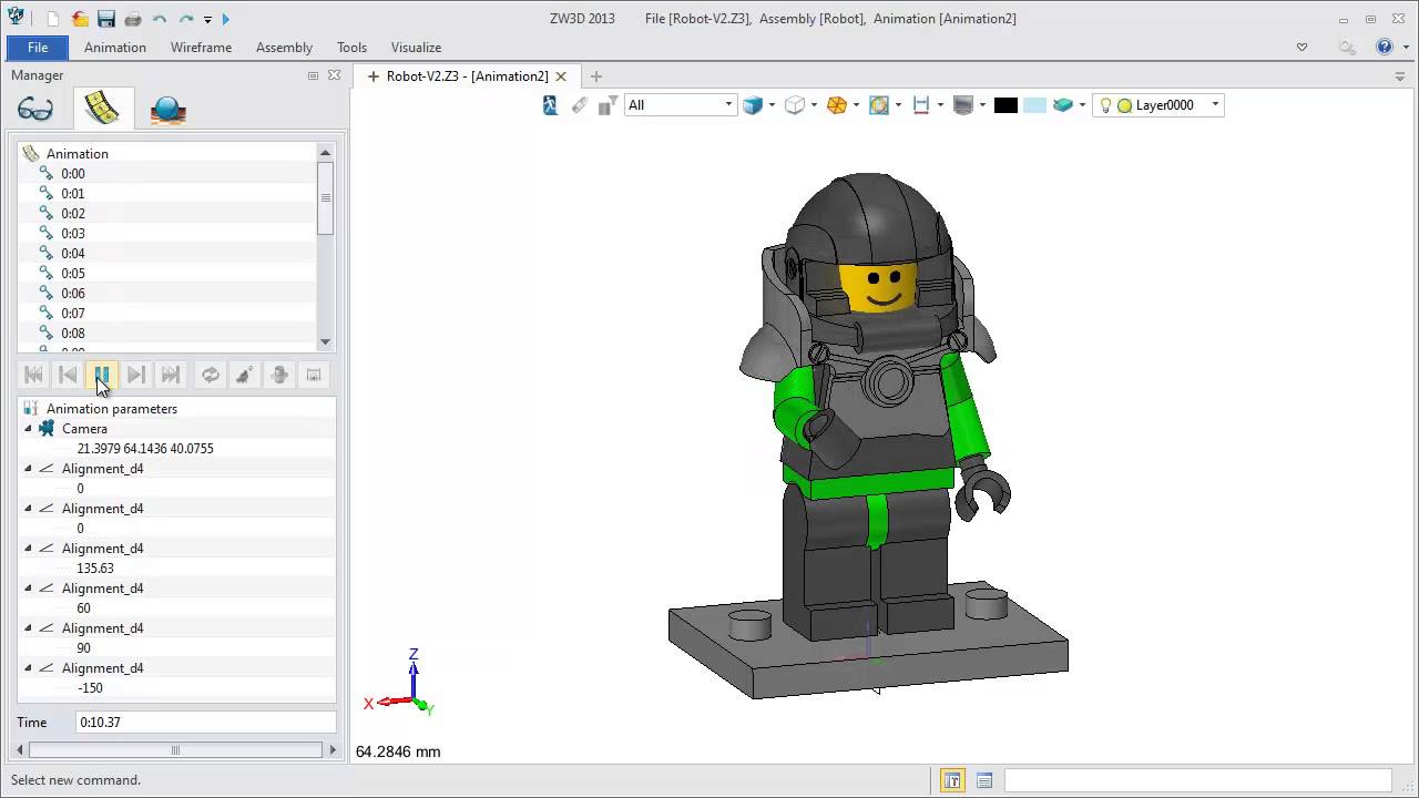 ZW3D 3D animation - YouTube