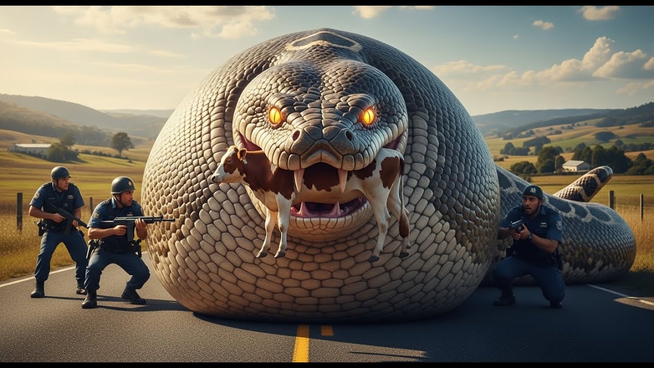 GIANT Python Attacks Helpless Calf! Titan Troops' Brave Rescue Mission ...
