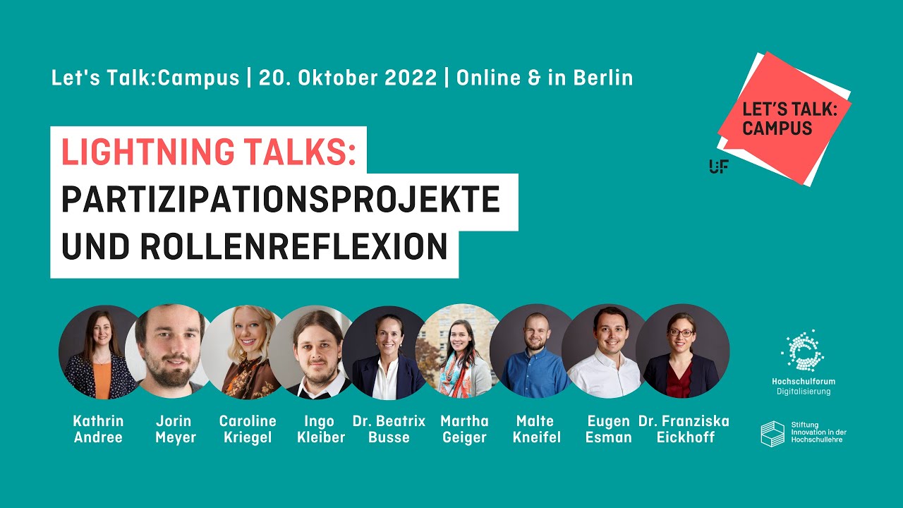 Lightning Talks: Partizipationsprojekte und Rollenreflexion - Let's ...