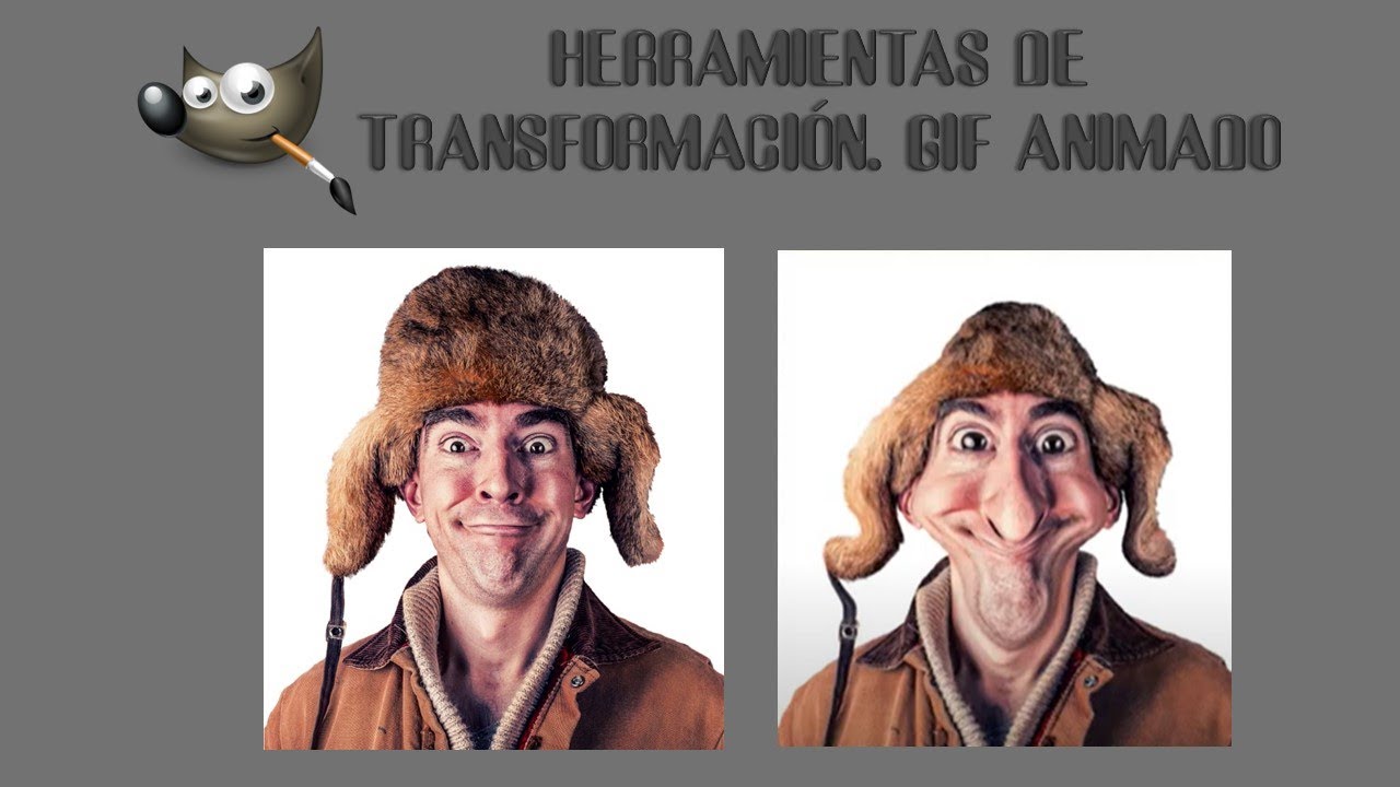 GIMP: HERRAMIENTA DEFORMACIÓN. CREAR GIF ANIMADO - YouTube