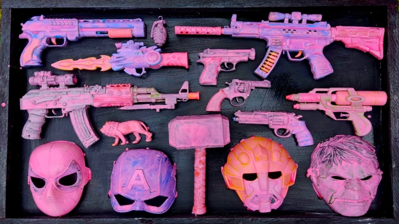 Membersihkan Nerf Shotgun, Assault Rifle, AK47, Sniper Rifle, Glock ...