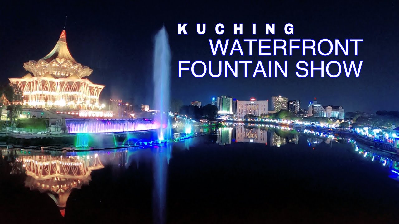 Kuching Waterfront Night Lapse - YouTube