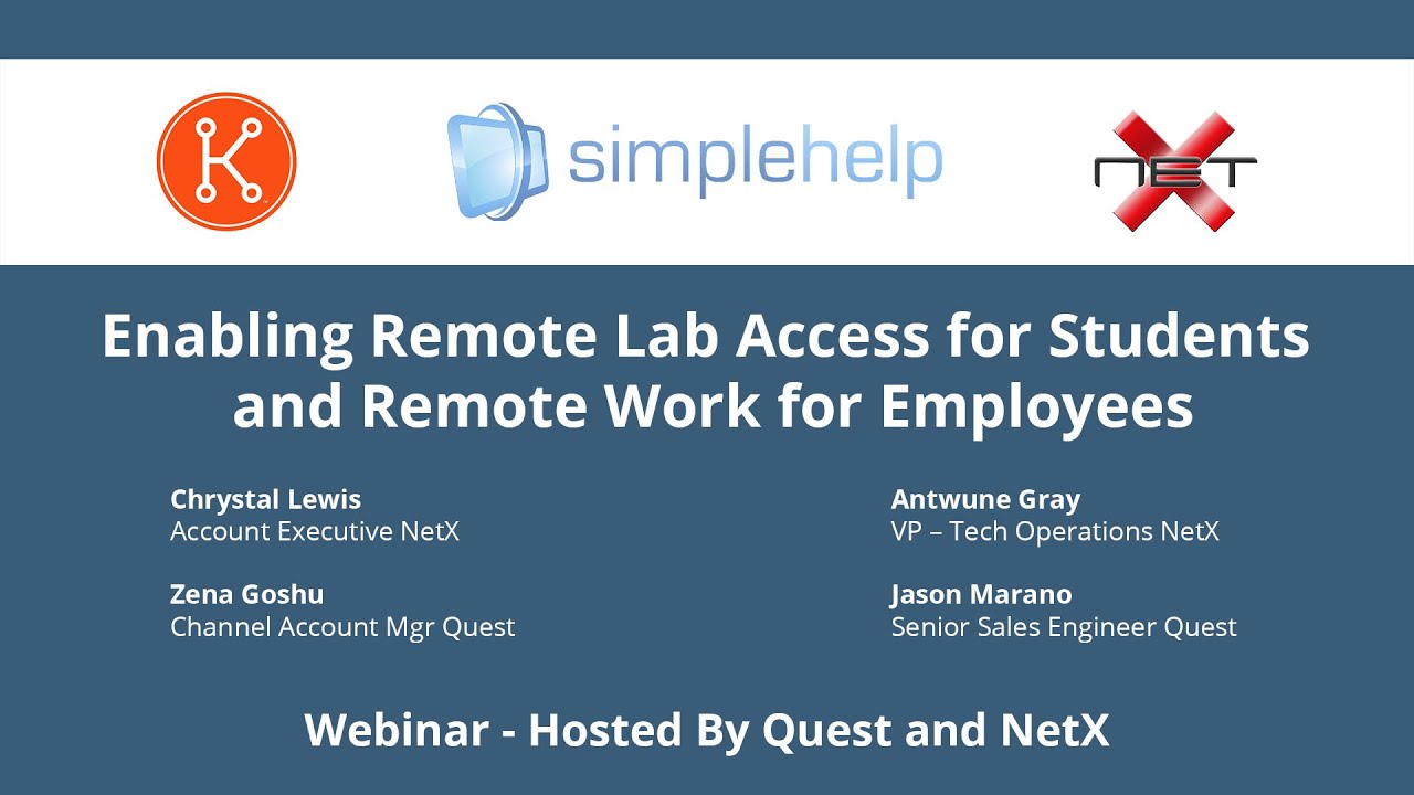 Enabling Remote Lab Access for Students and Remote Work for Employees ...